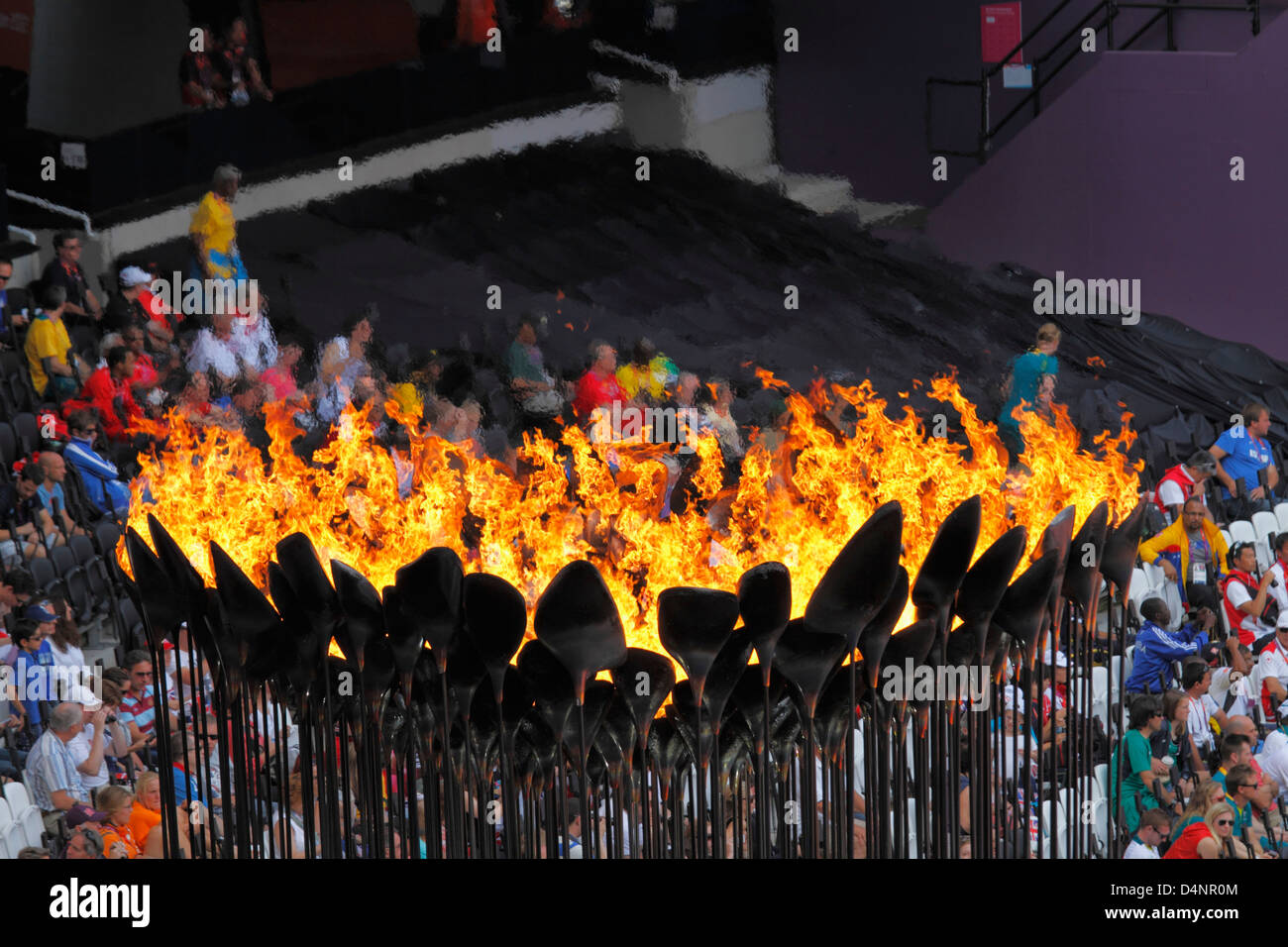 The London 2012 Olympic flame cauldron Stock Photo - Alamy