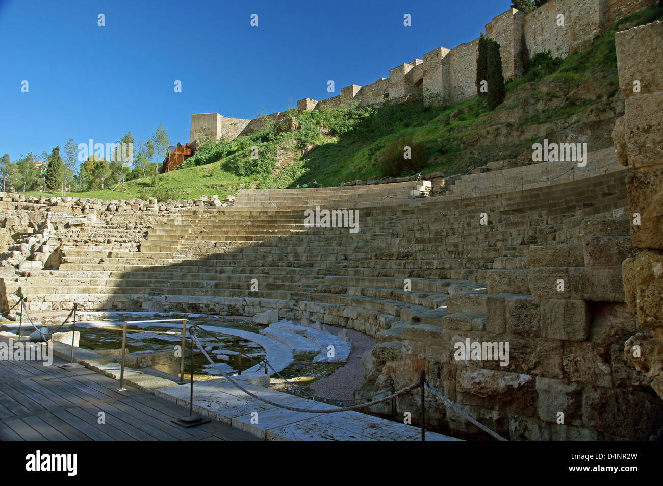 Roman amphitheatre in Malaga Stock Photo - Alamy