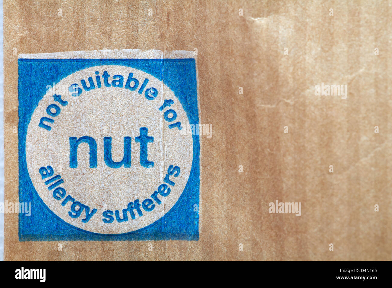 Food allergy warning sign hi-res stock photography and images - Alamy