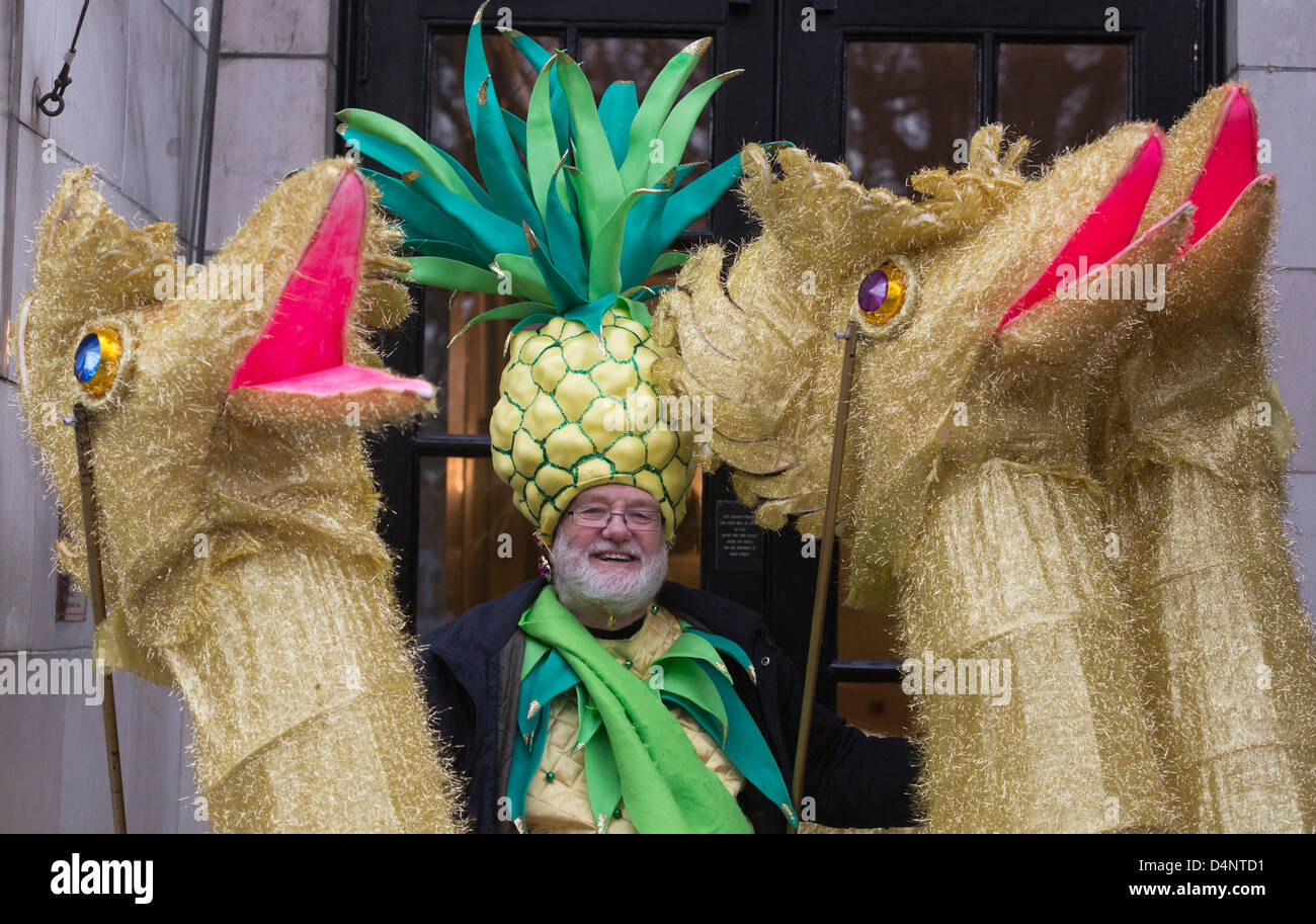 Sunday, 17 March 2013, London, UK. Performer from Mandinga Arts. St ...