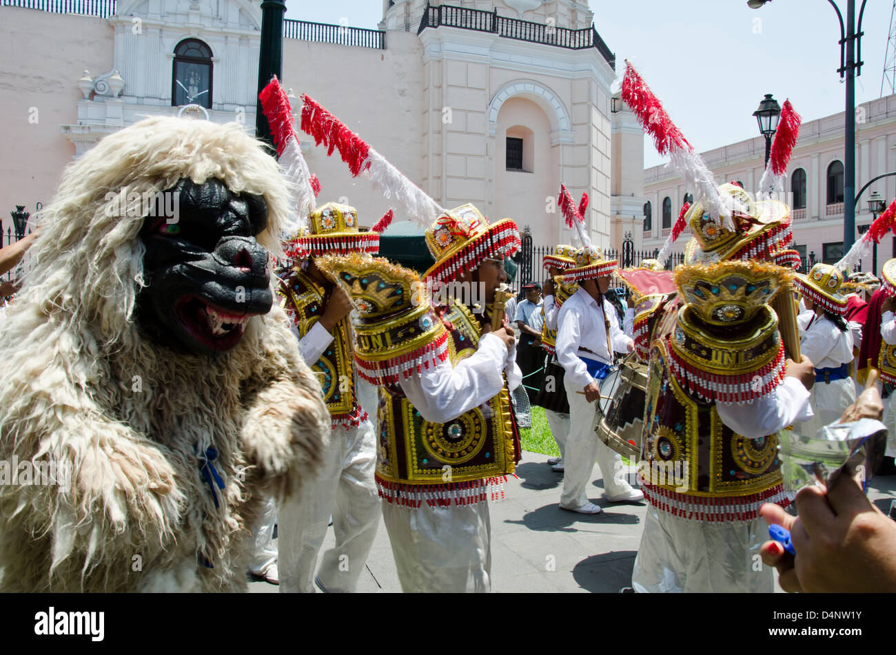 Candelaria folk parade in Lima downtown. Peru Stock Photo - Alamy
