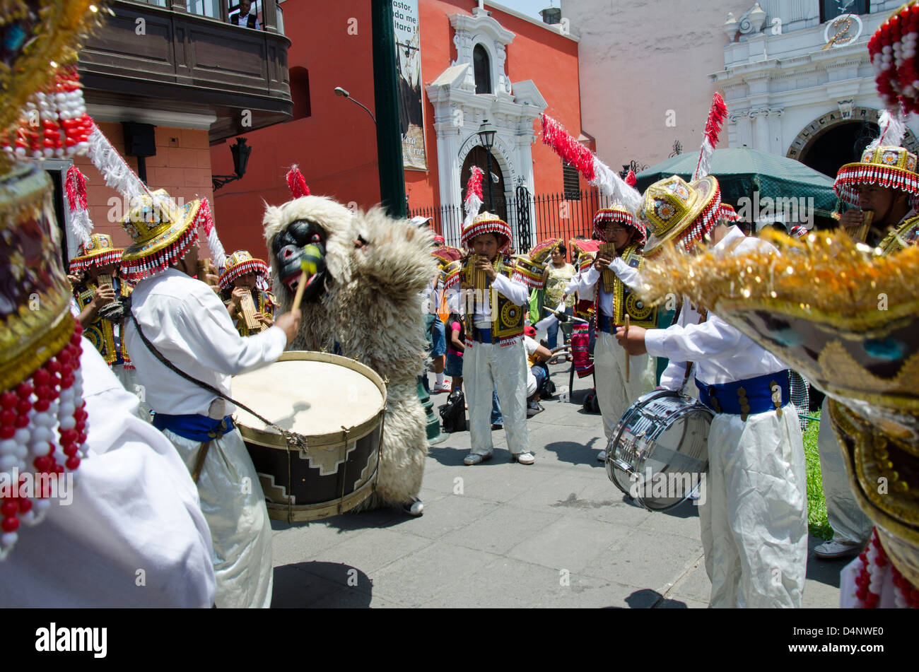 Candelaria folk parade in Lima downtown. Peru Stock Photo - Alamy