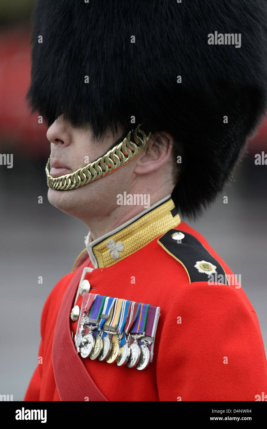 Irish Guards, serving in the British Army on parade in Aldershot 17/3 ...