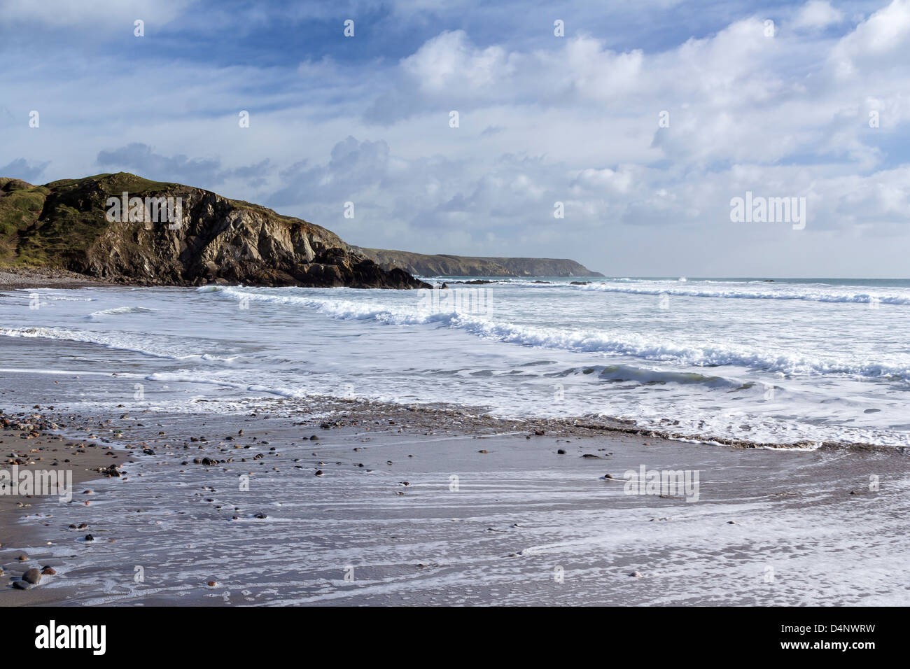 The rugged beach at Kennack Sands on the Lizard Peninsula Cornwall ...