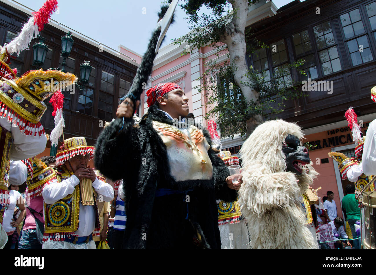 Candelaria folk parade in Lima downtown. Peru Stock Photo - Alamy