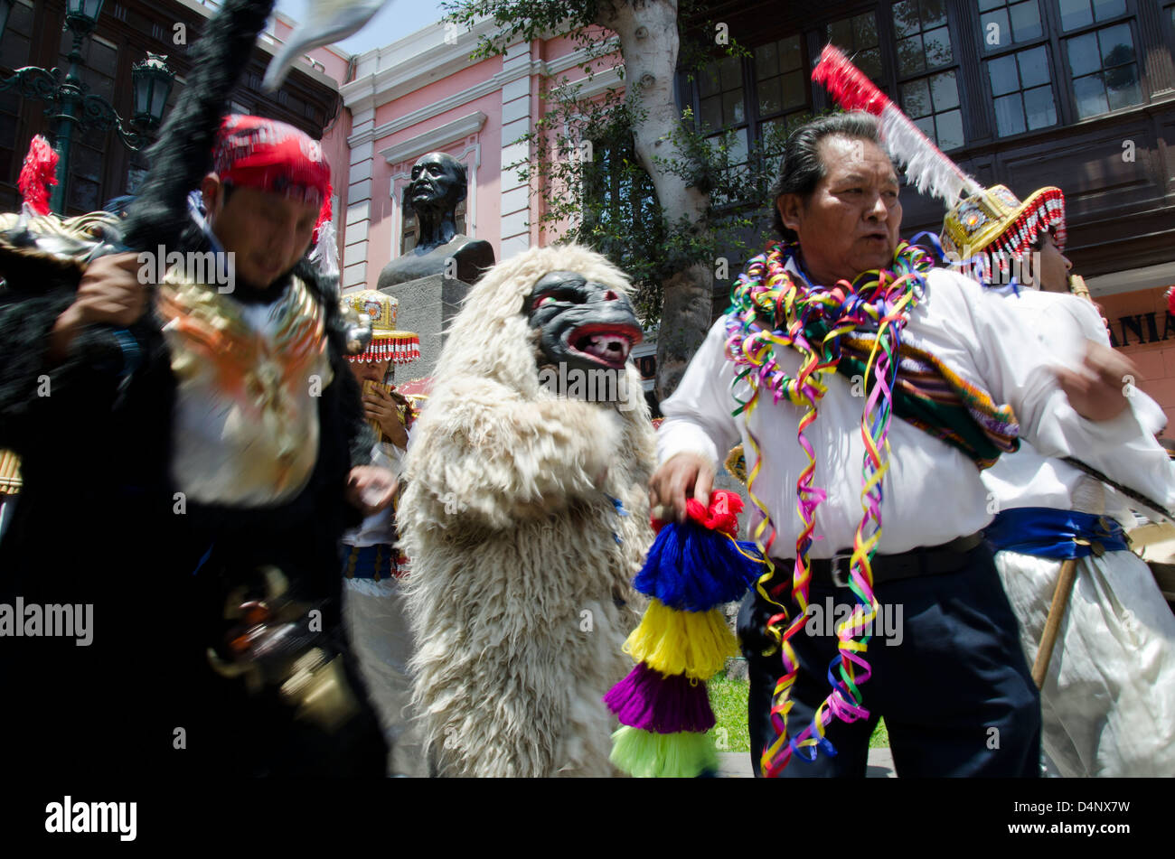Candelaria folk parade in Lima downtown. Peru Stock Photo - Alamy
