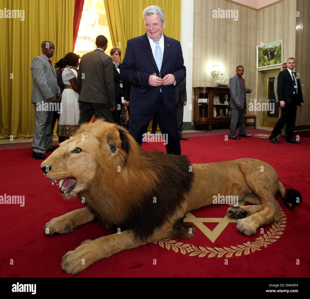 Haile Selassie Riding Lion