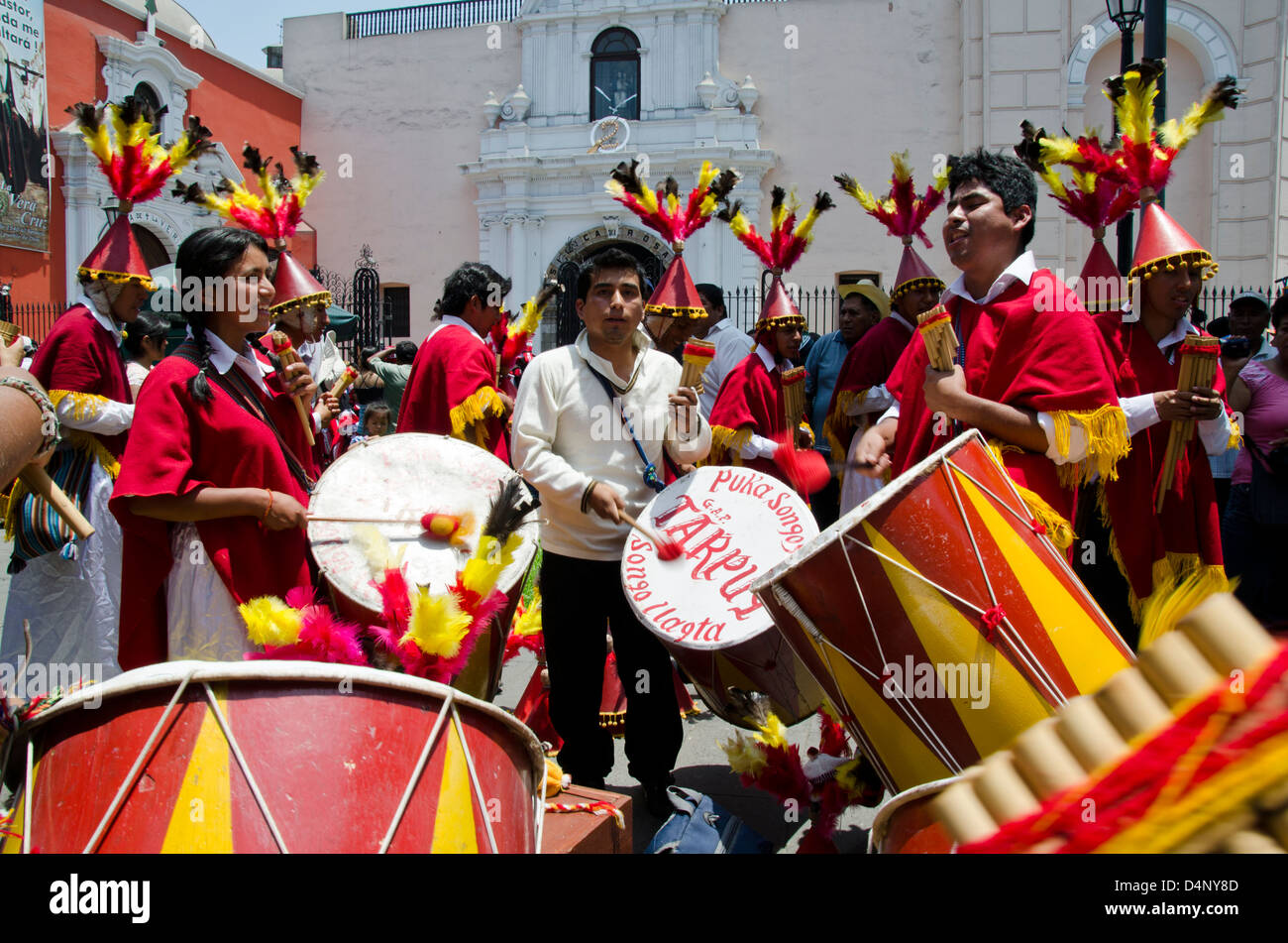 Candelaria folk parade in Lima downtown. Peru Stock Photo - Alamy