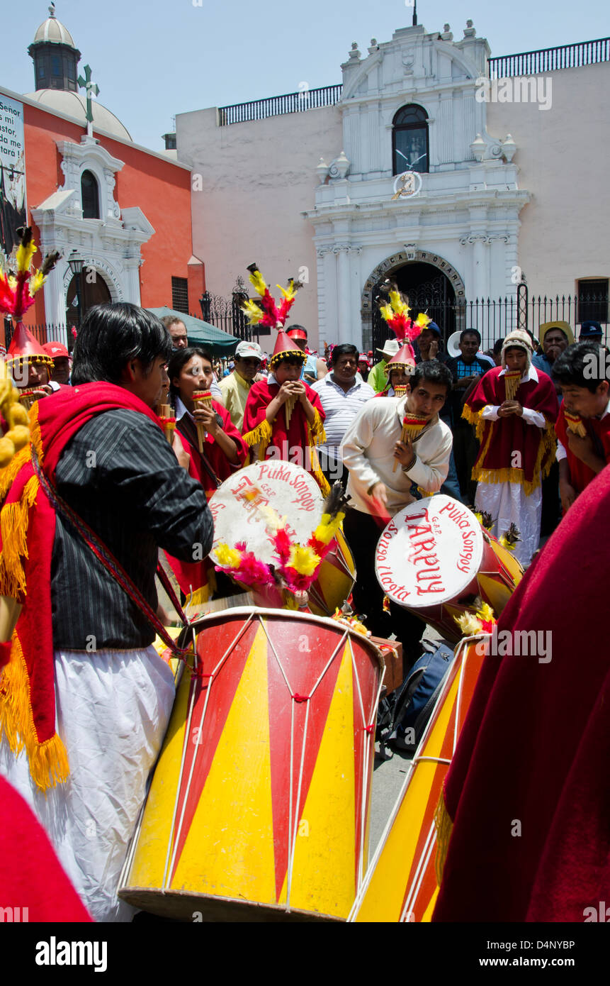 Candelaria folk parade in Lima downtown. Peru Stock Photo - Alamy