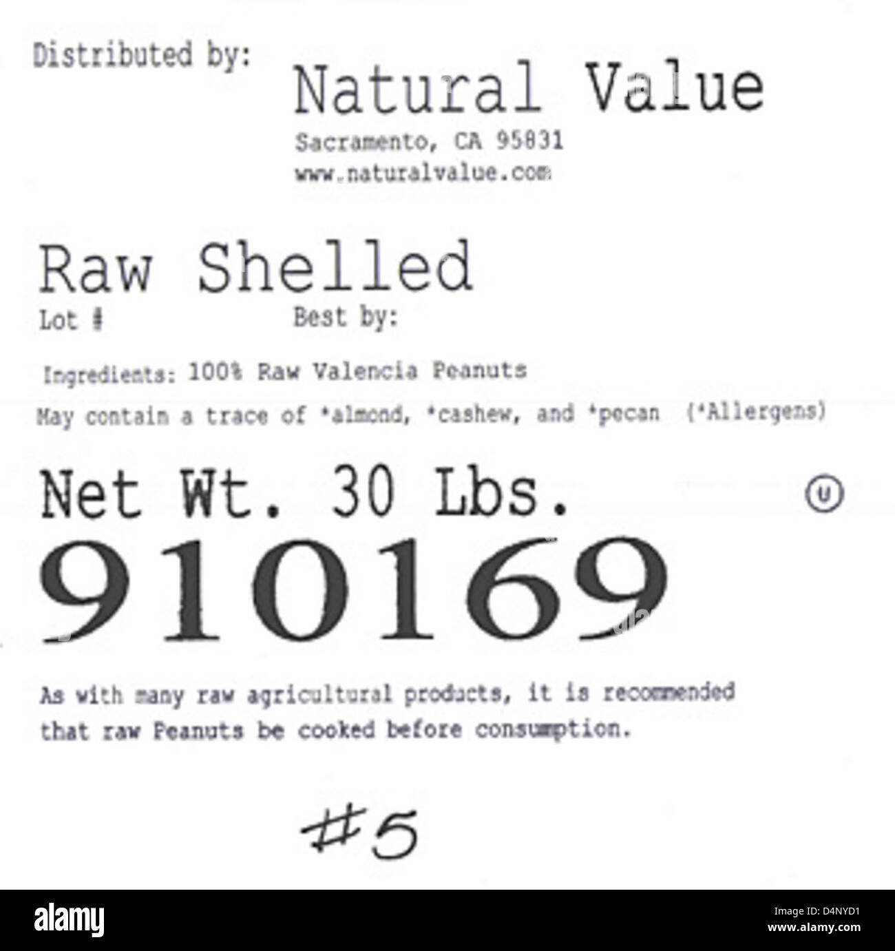 Natural Value No.5 is a high-quality product that meets stringent ...