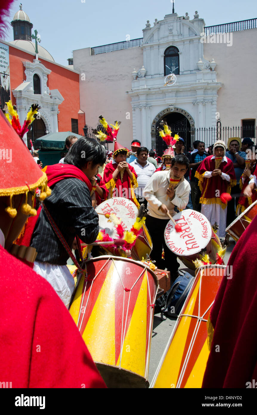 Candelaria folk parade in Lima downtown. Peru Stock Photo - Alamy