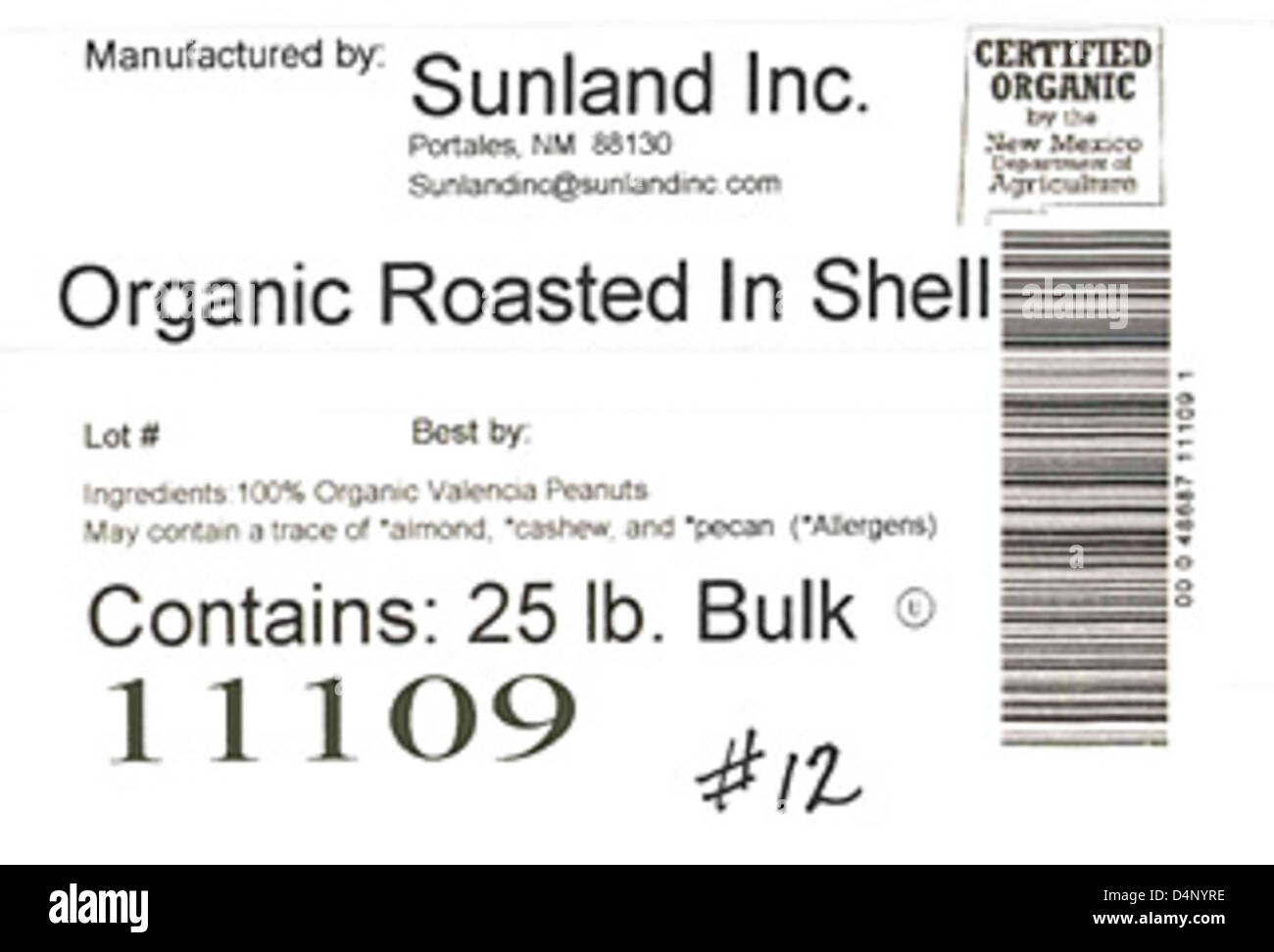 Sunland, Inc. has recalled both in-shell and shelled peanuts due to ...