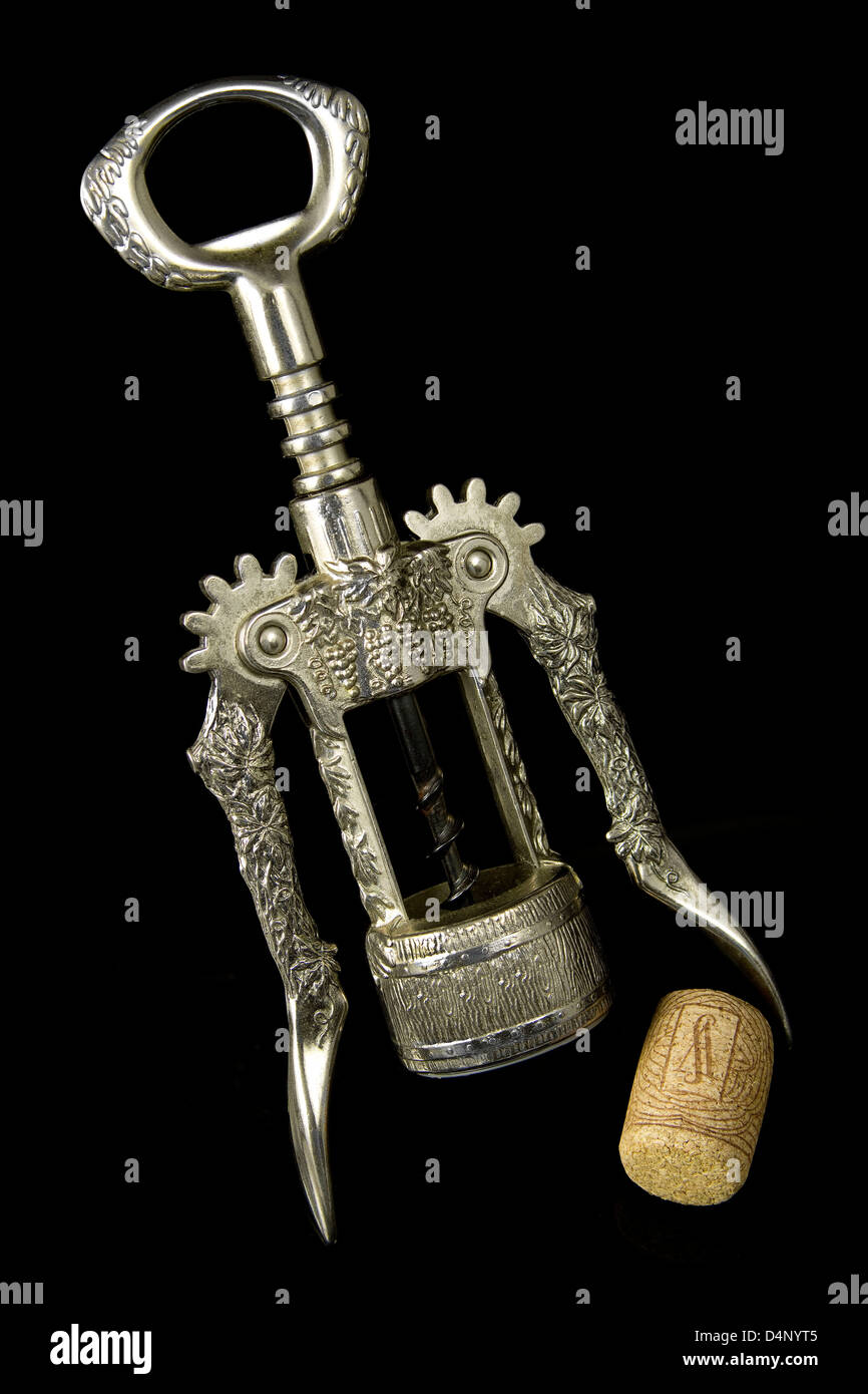 Classic Chrome Corkscrew Stock Photo - Alamy