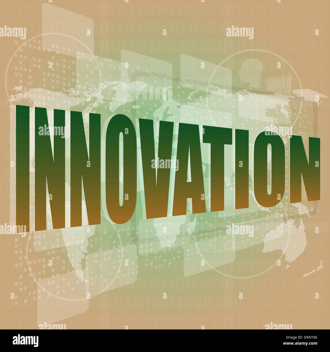 business concept: word innovation on digital touch screen Stock Photo ...