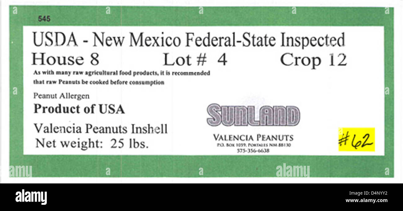 Sunland has issued a voluntary recall for in-shell and shelled peanuts ...