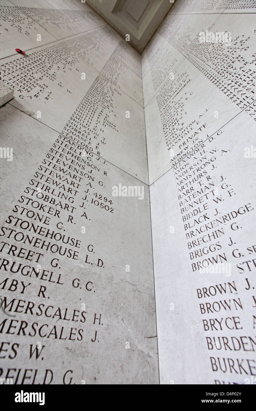 Menin gate names hi-res stock photography and images - Alamy