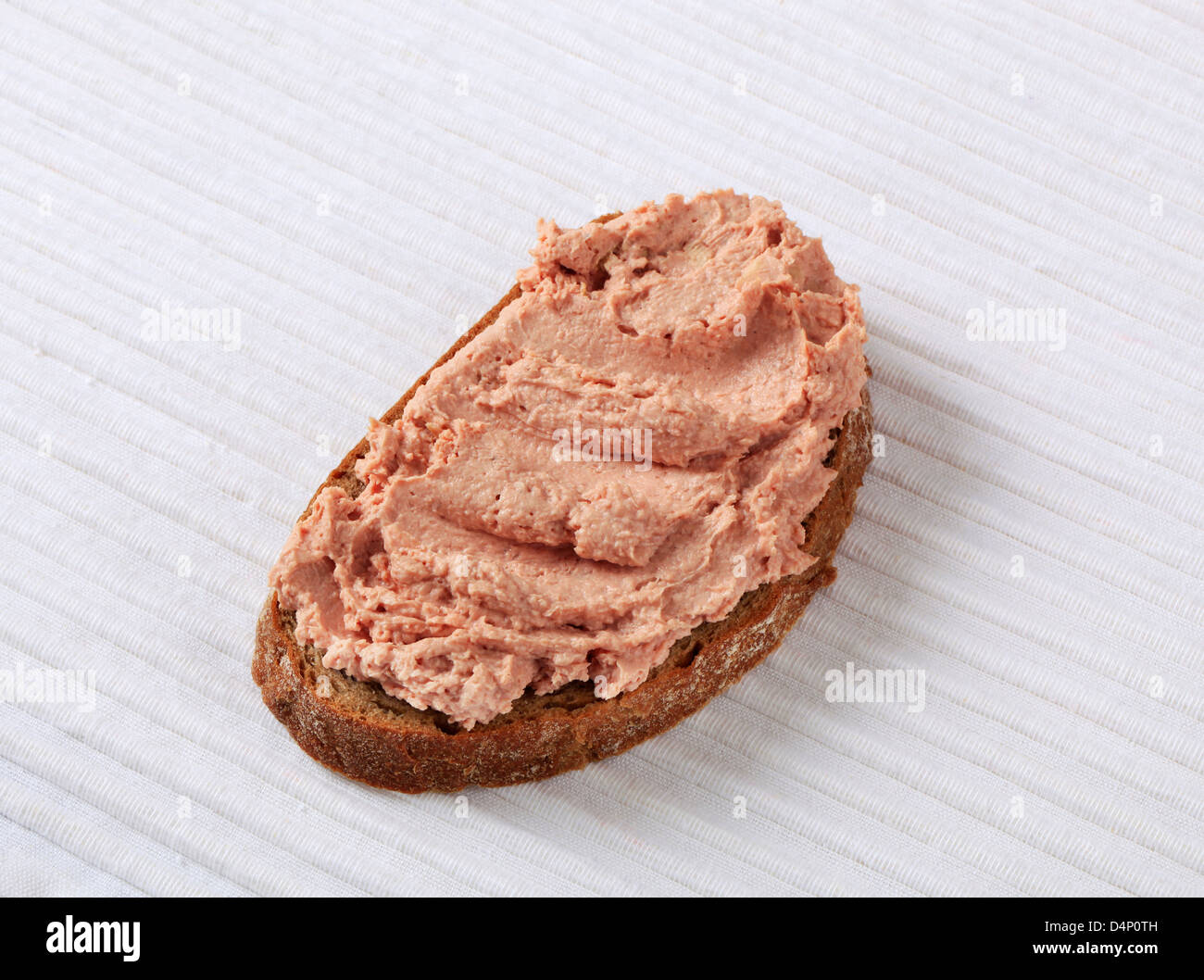 Slice of bread with French pate Stock Photo - Alamy