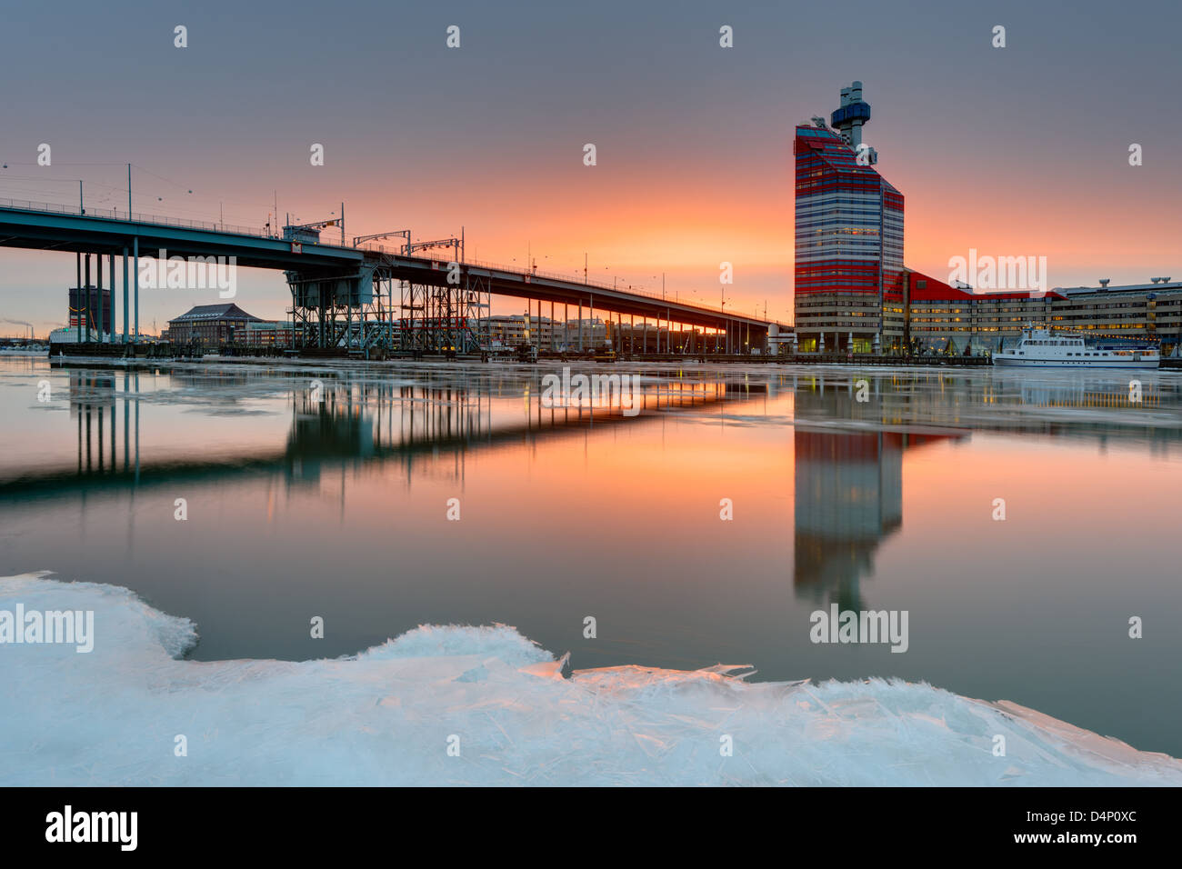 City buildings over river Göta Älv, Gothenburg, Sweden, Europe Stock ...