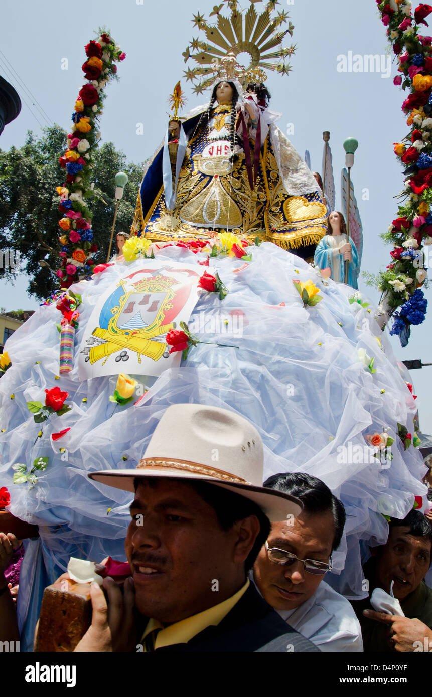 Candelaria folk parade in Lima downtown. Peru Stock Photo - Alamy