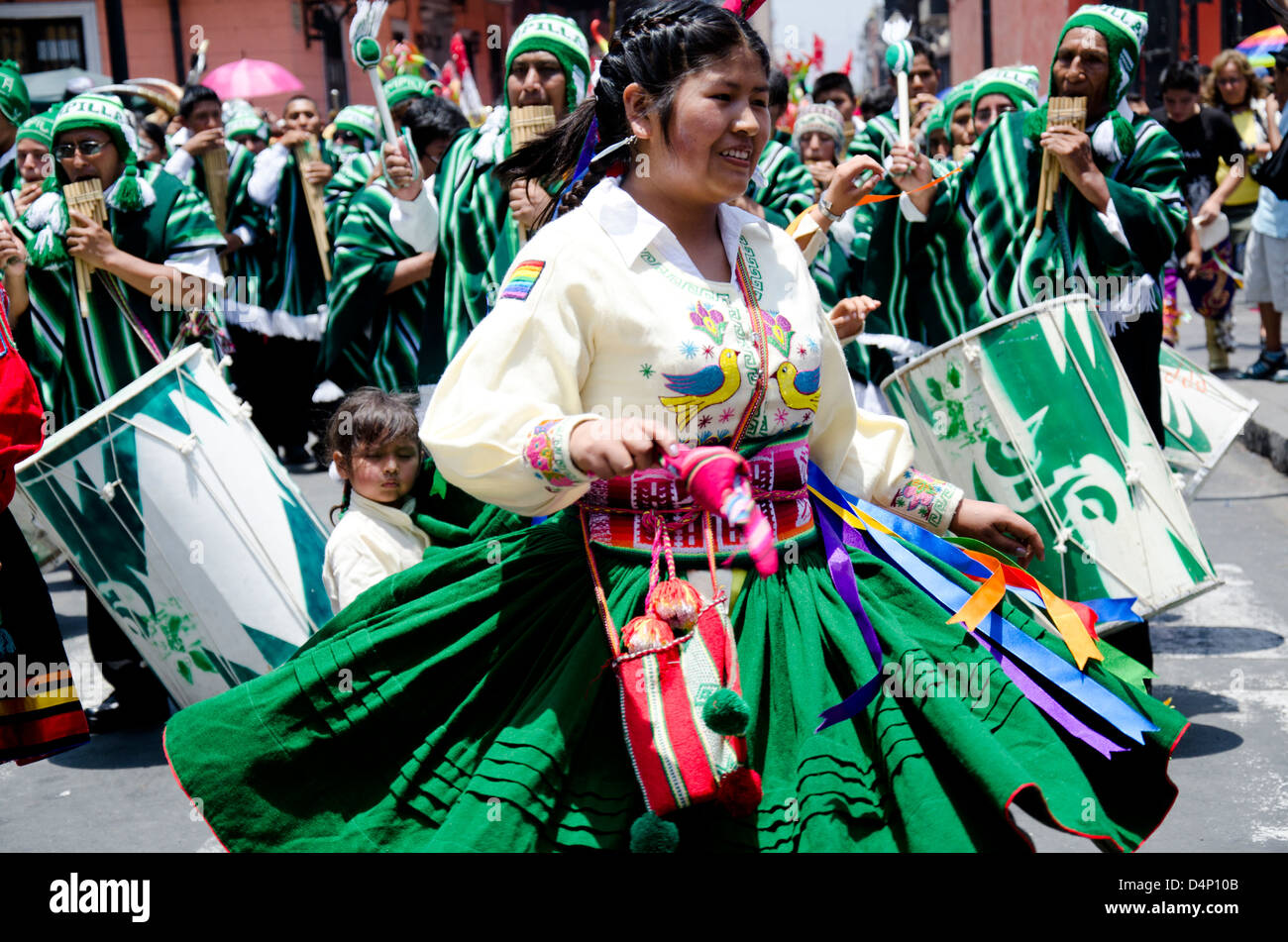 Candelaria folk parade in Lima downtown. Peru Stock Photo - Alamy