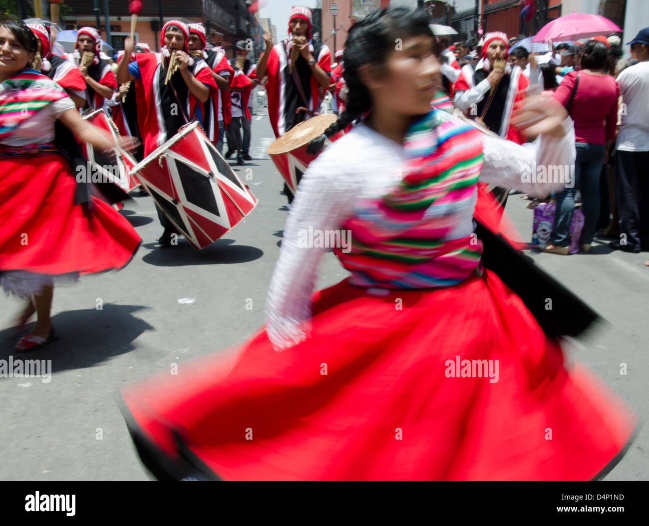 Candelaria folk parade in Lima downtown. Peru Stock Photo - Alamy