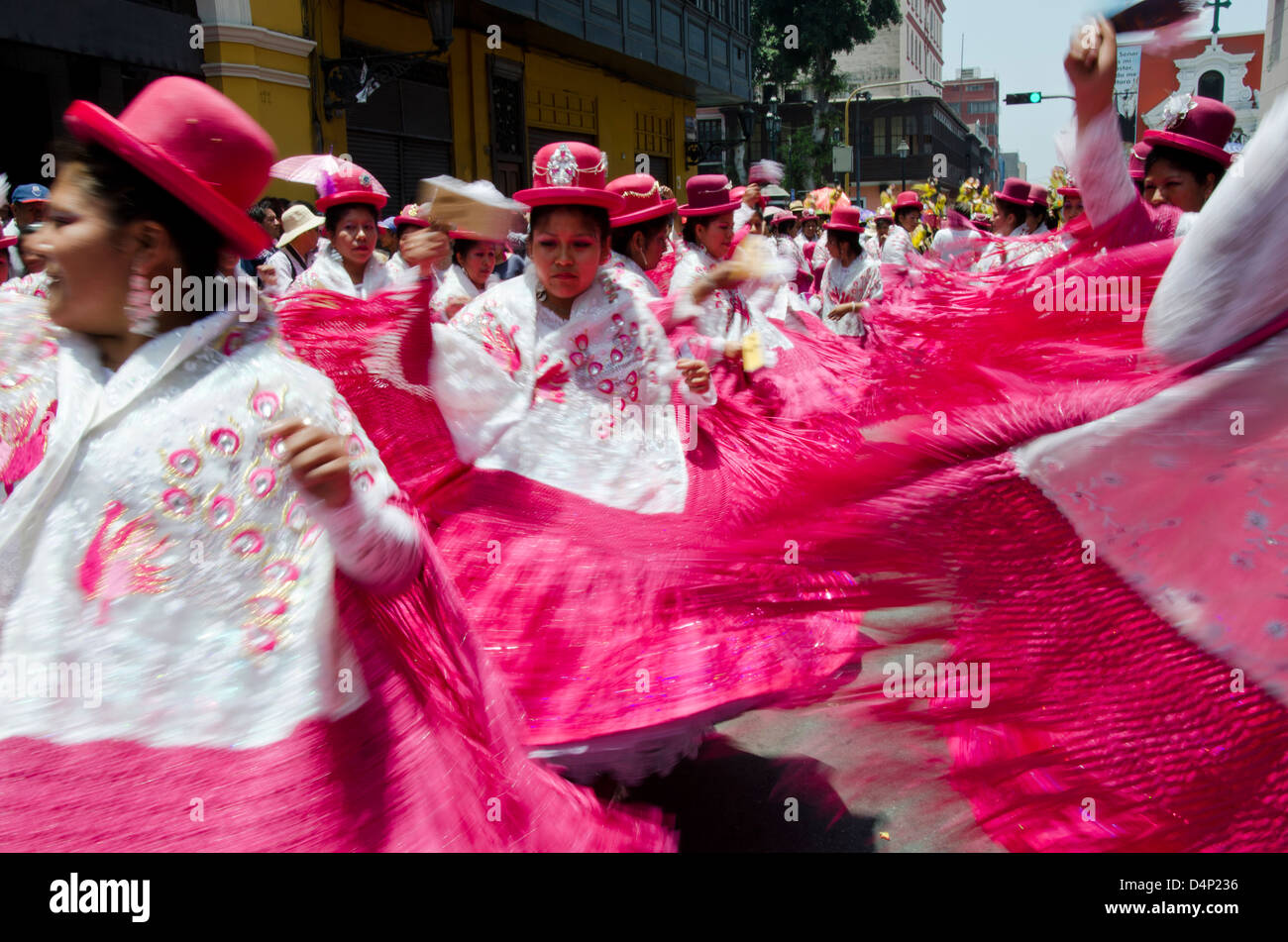 Candelaria folk parade in Lima downtown. Peru Stock Photo - Alamy