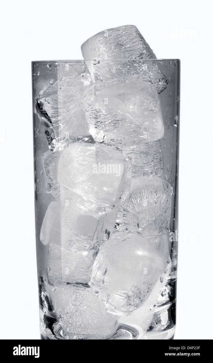 Ice in the glass (real Ice Stock Photo - Alamy