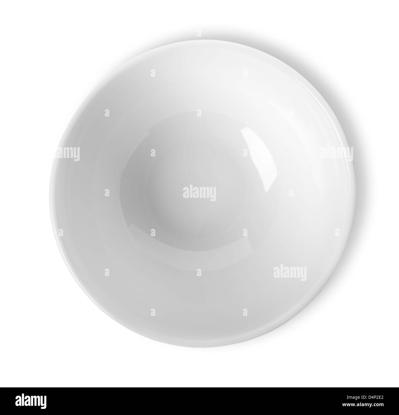 Empty white bowl isolated on white background. Clippin Path Stock Photo ...