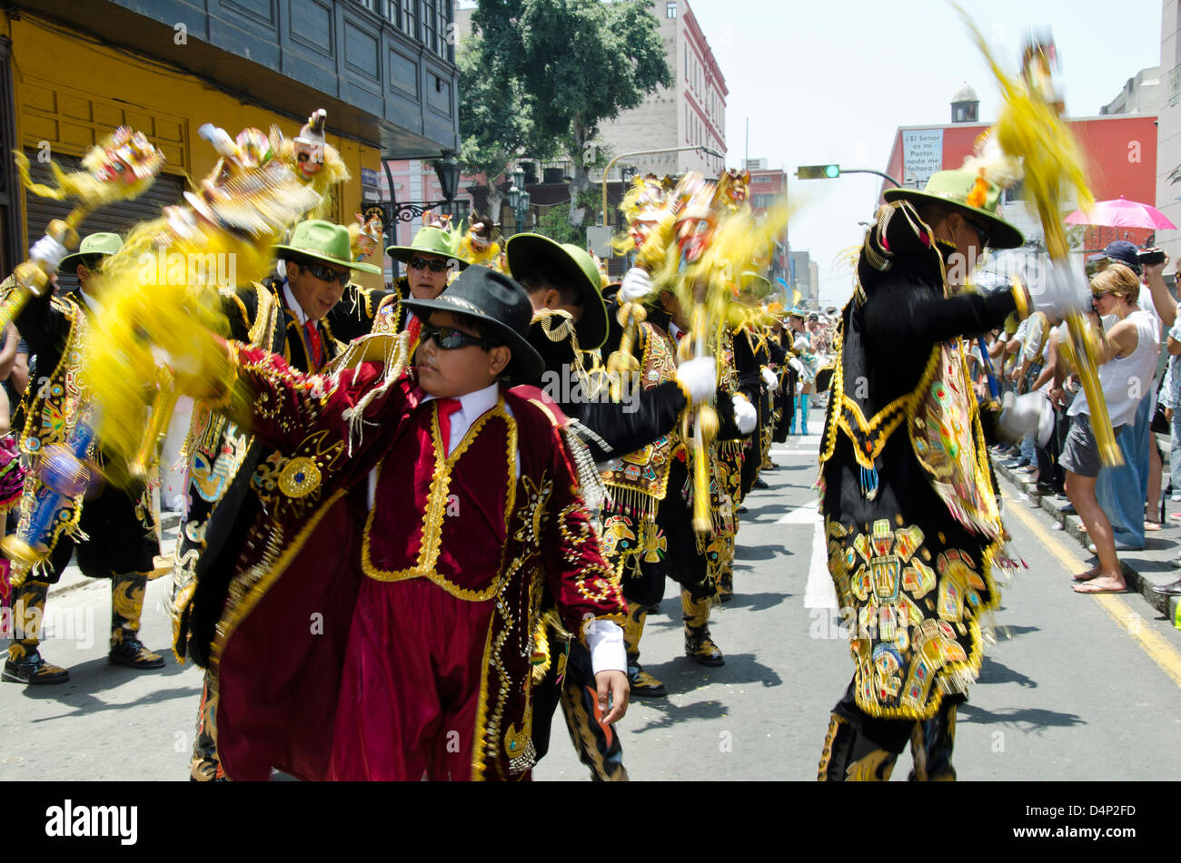Candelaria folk parade in Lima downtown. Peru Stock Photo - Alamy