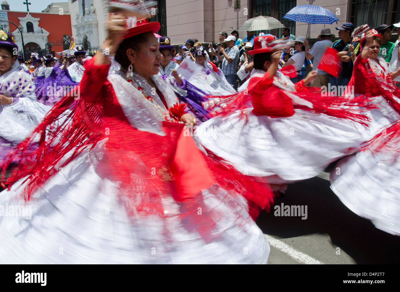 Candelaria folk parade in Lima downtown. Peru Stock Photo - Alamy