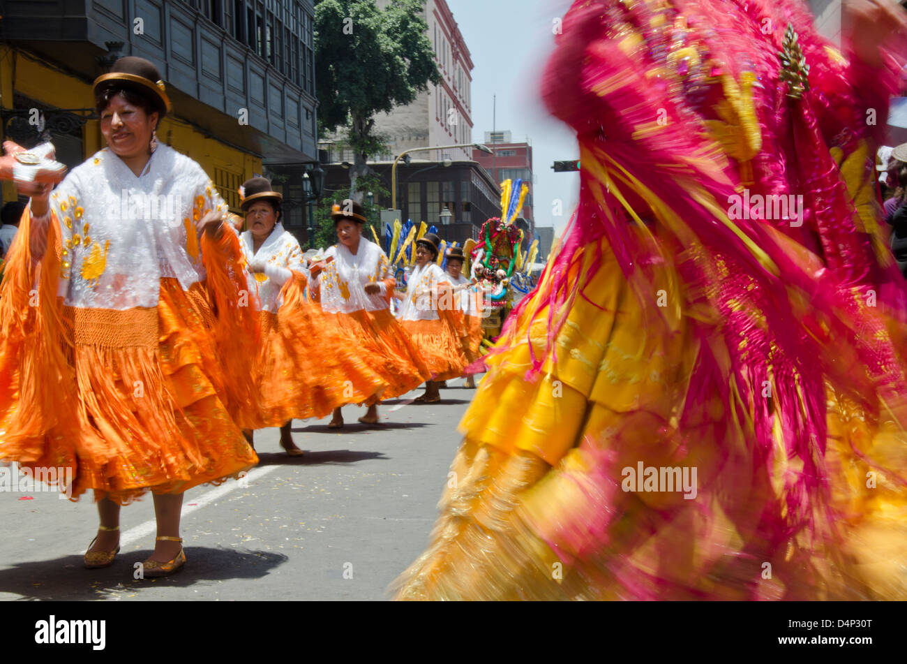 Candelaria folk parade in Lima downtown. Peru Stock Photo - Alamy