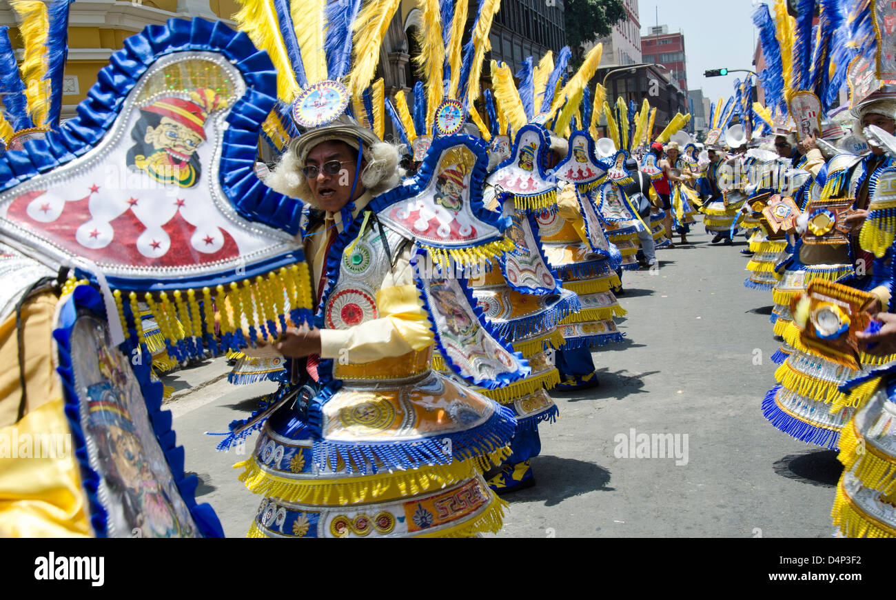 Candelaria folk parade in Lima downtown. Peru Stock Photo - Alamy