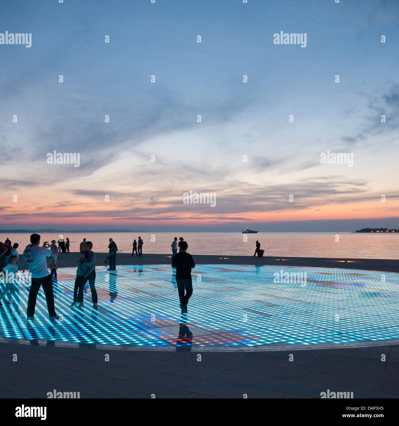 Light show at dusk, Zadar Stock Photo - Alamy
