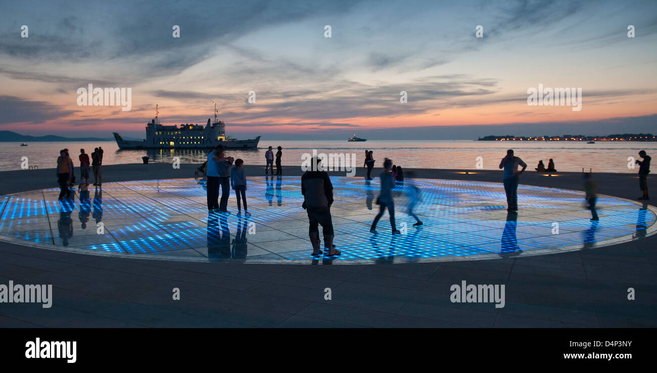 Light show at dusk, Zadar Stock Photo - Alamy