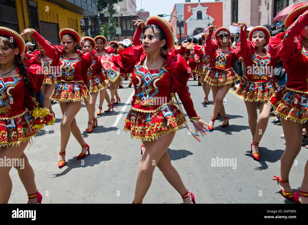Candelaria folk parade in Lima downtown. Peru Stock Photo - Alamy