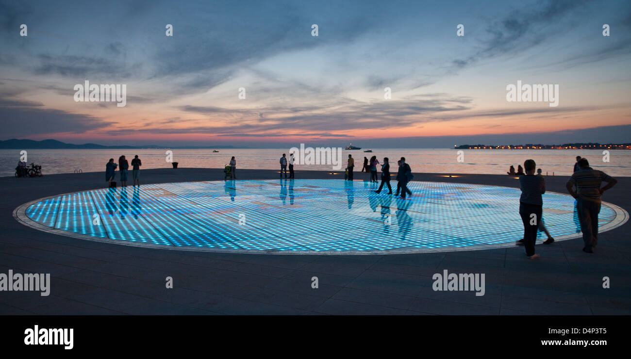 Light show at dusk, Zadar Stock Photo - Alamy