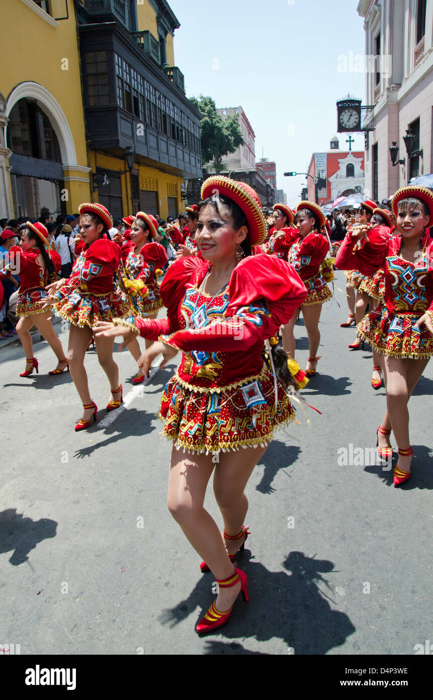 Candelaria folk parade in Lima downtown. Peru Stock Photo - Alamy