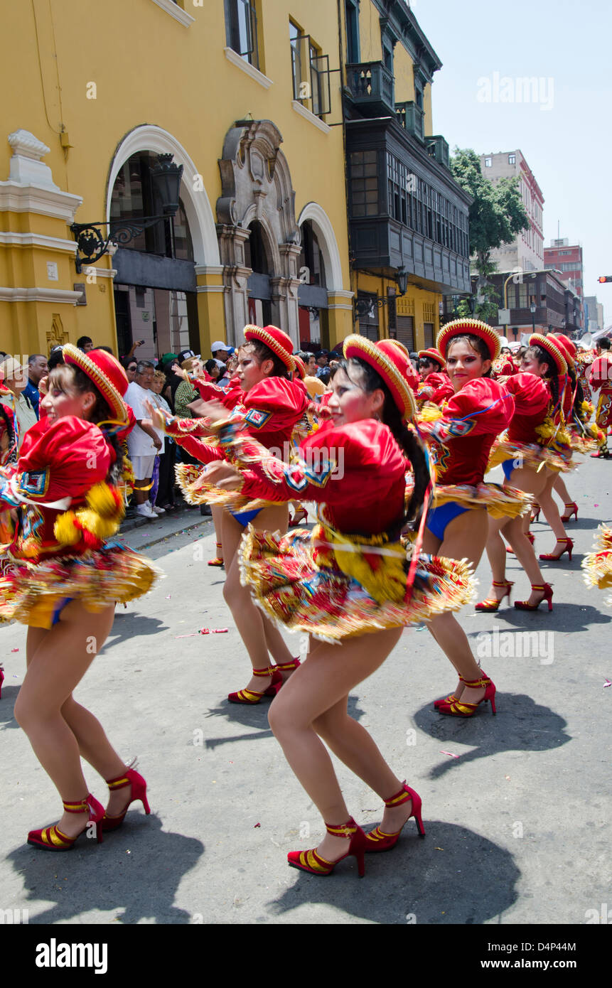 Candelaria folk parade in Lima downtown. Peru Stock Photo - Alamy
