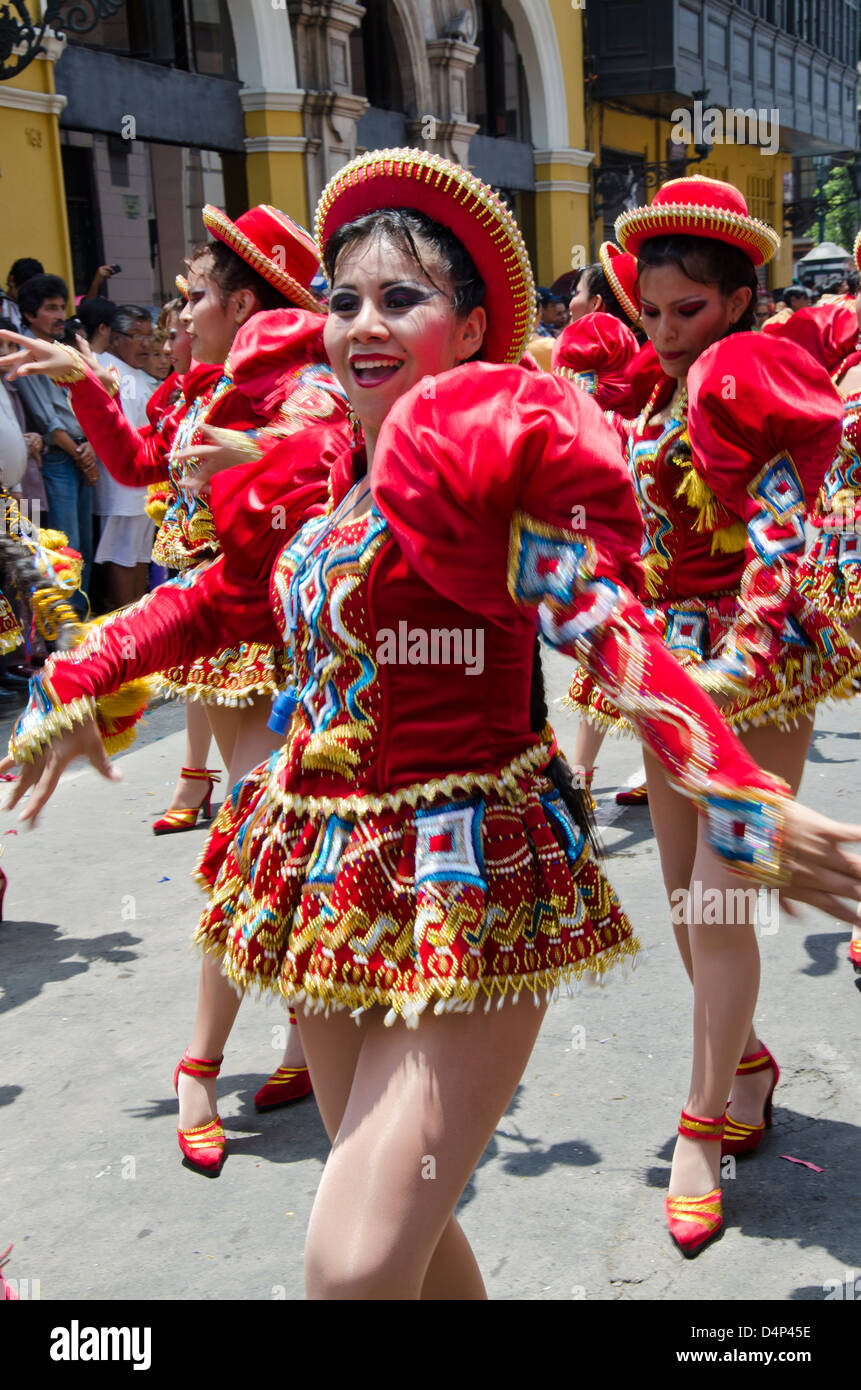 Candelaria folk parade in Lima downtown. Peru Stock Photo - Alamy