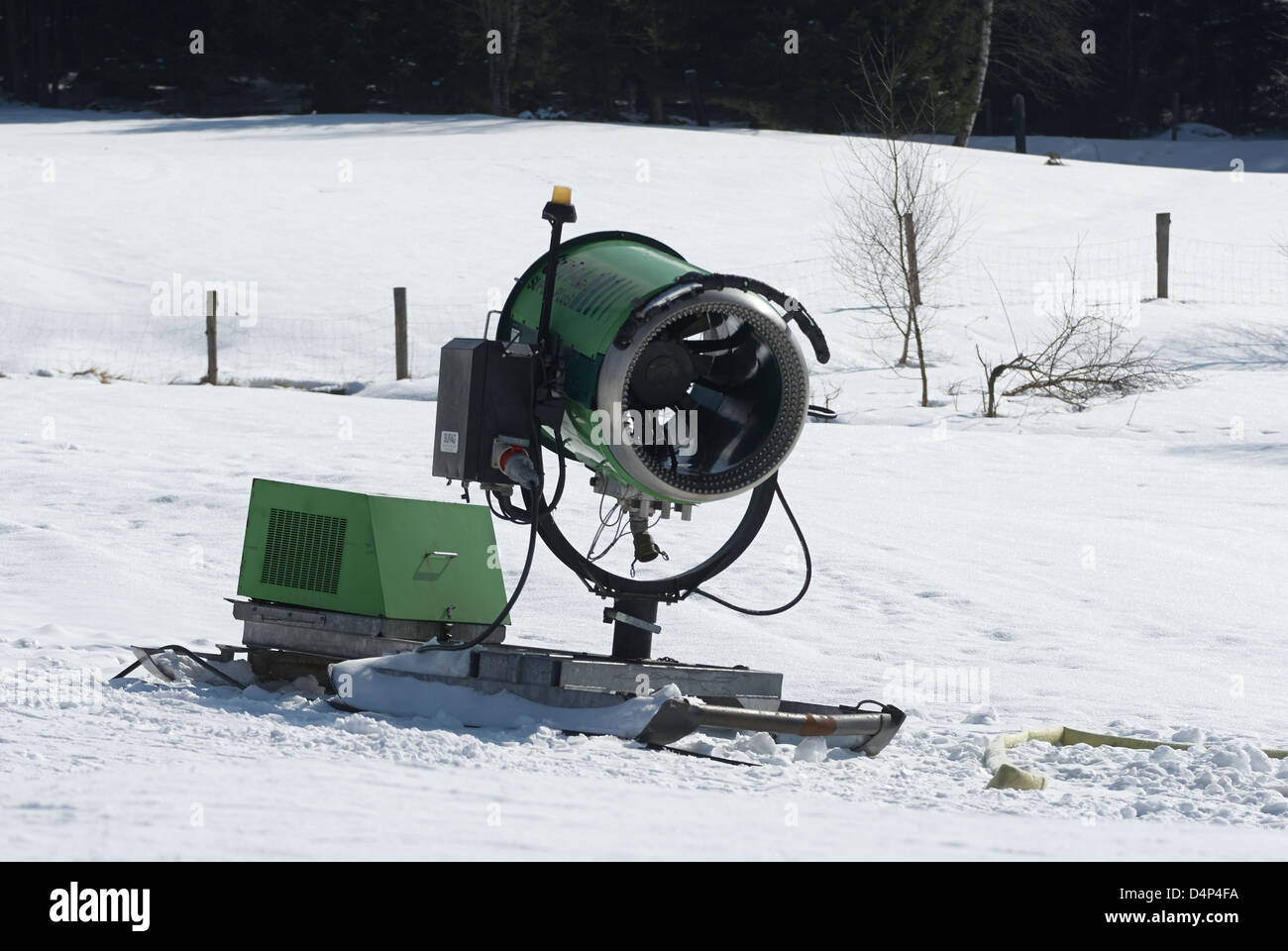 Snowmaking Guns, snow gun, winter season mountain Stock Photo - Alamy