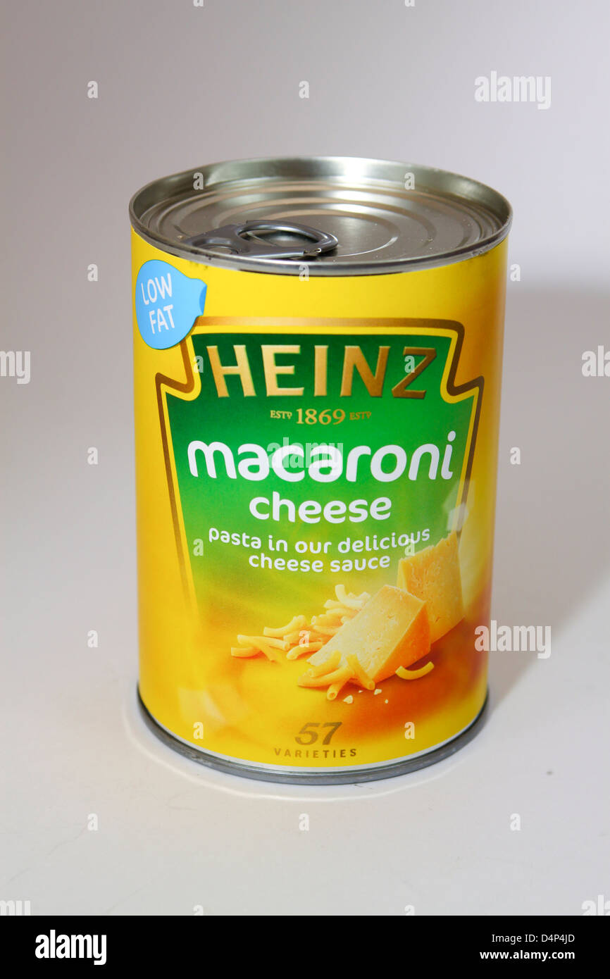 Tin of Heinz macaroni cheese Stock Photo - Alamy