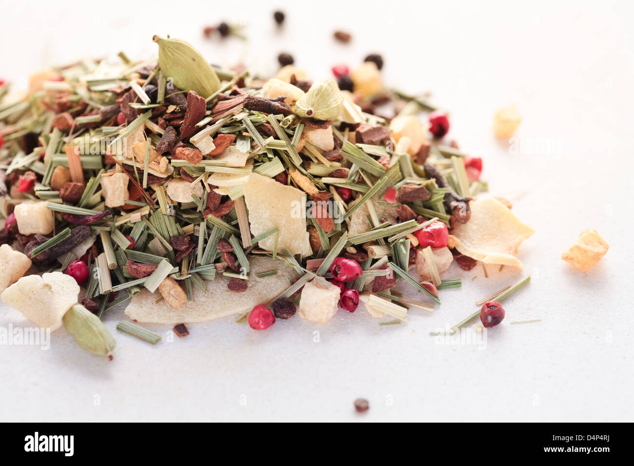 Dry herbs and spice for tea Stock Photo - Alamy