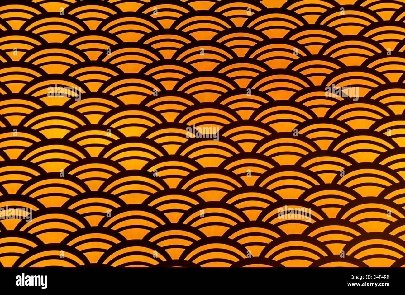 Orange and black seamless scalloped pattern Stock Photo - Alamy