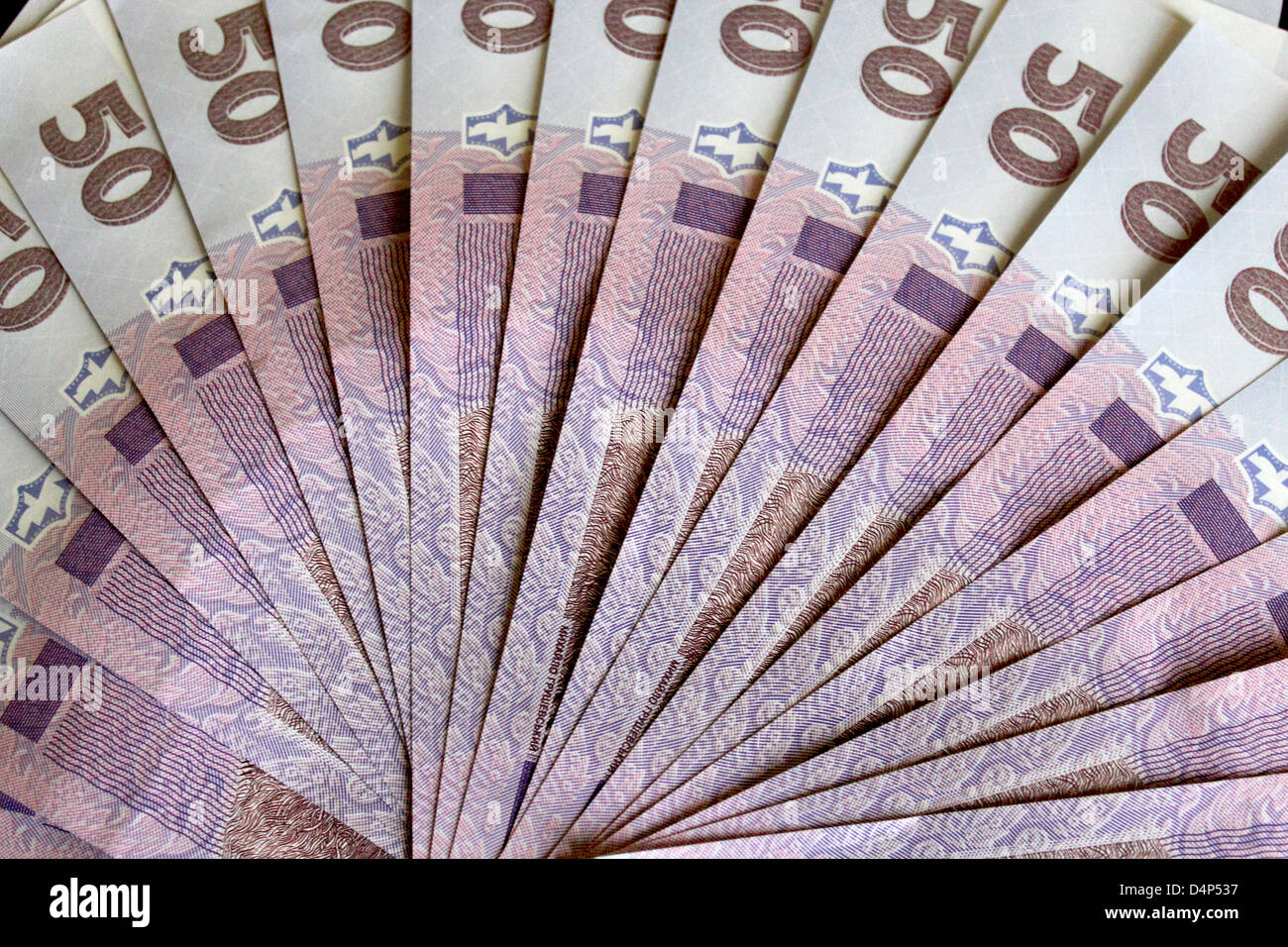 image of background of Ukrainian money value of 50 grivnas Stock Photo ...