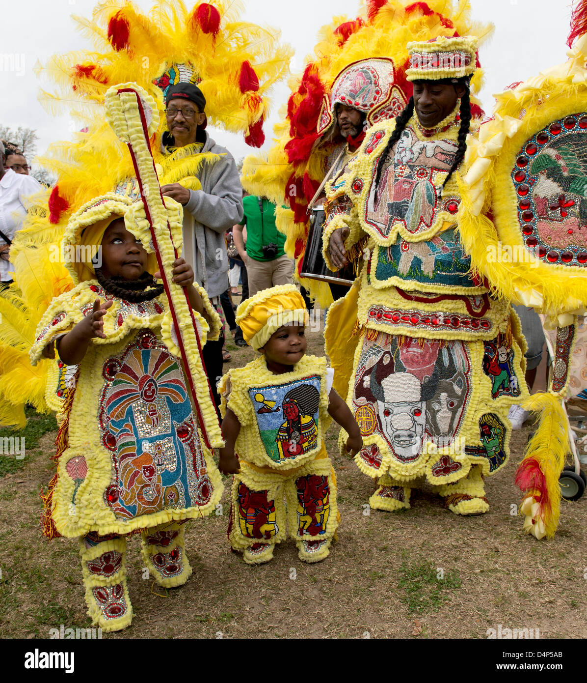 March 17, 2013 - New Orleans, Louisiana, U.S. - Mardi Gras Indians ...