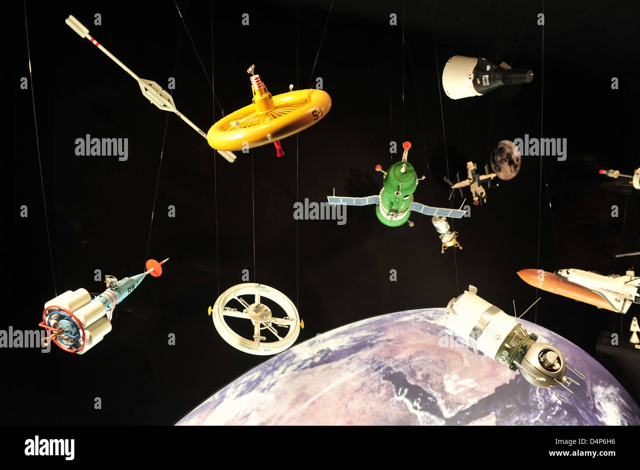 London, United Kingdom, a model for space history at the science museum ...
