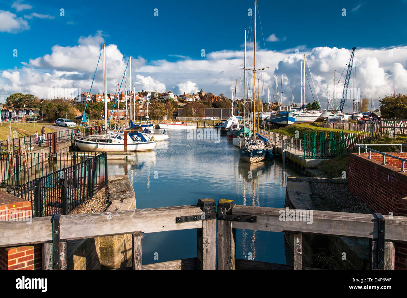 View of Brede Canal pier, Rye, East Sussex Stock Photo - Alamy
