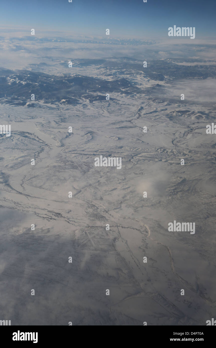 An aerial view of desolate area in the western United States Stock ...
