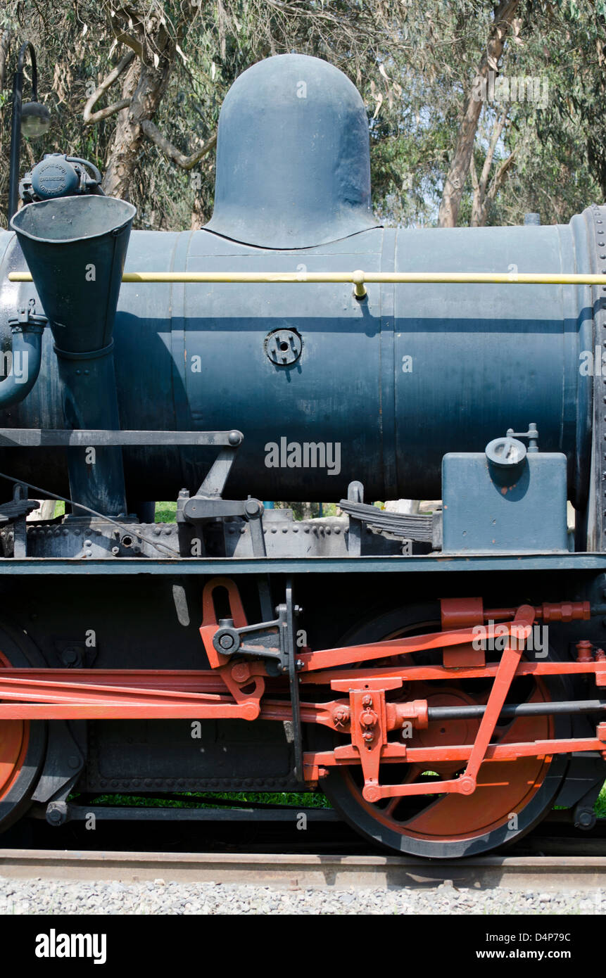 Peru. Lima city. Steam Train at La Amistad Park Stock Photo - Alamy