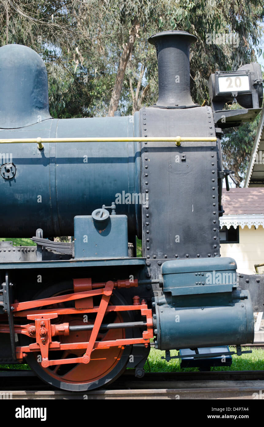 Peru. Lima city. Steam Train at La Amistad Park Stock Photo - Alamy
